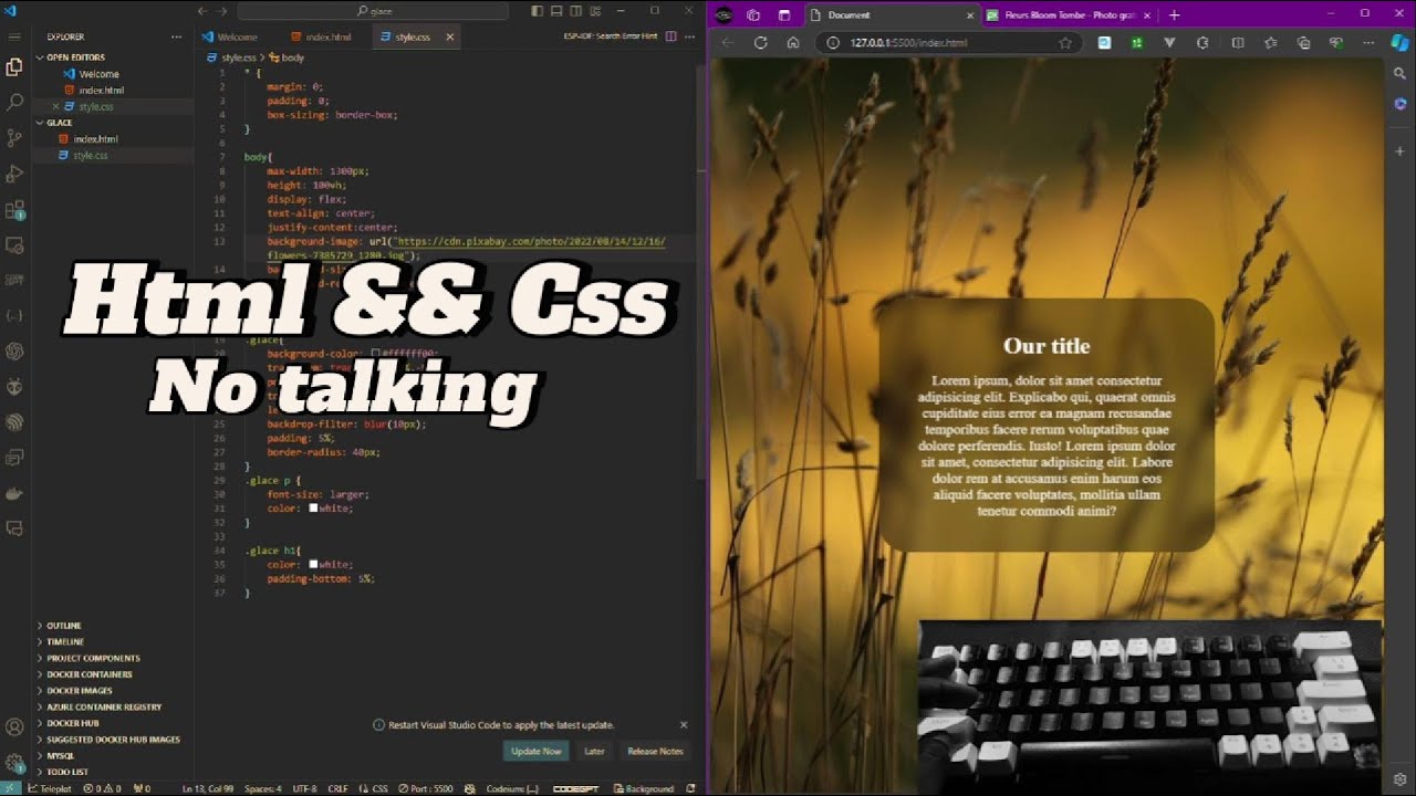 Asmr Programming No Talking Htmlcss Speed Coding Youtube