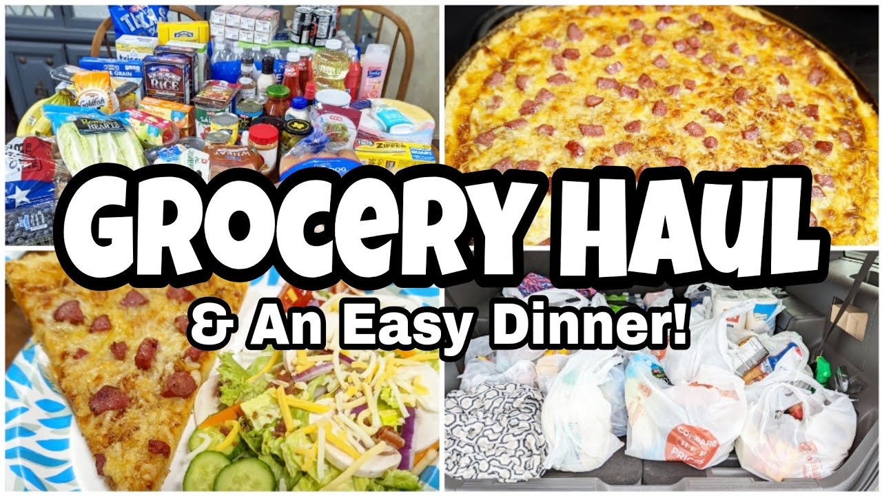 GROCERY HAUL AND MEAL PLAN | HEB Grocery Haul | EASY BBQ PIZZA | Cook ...