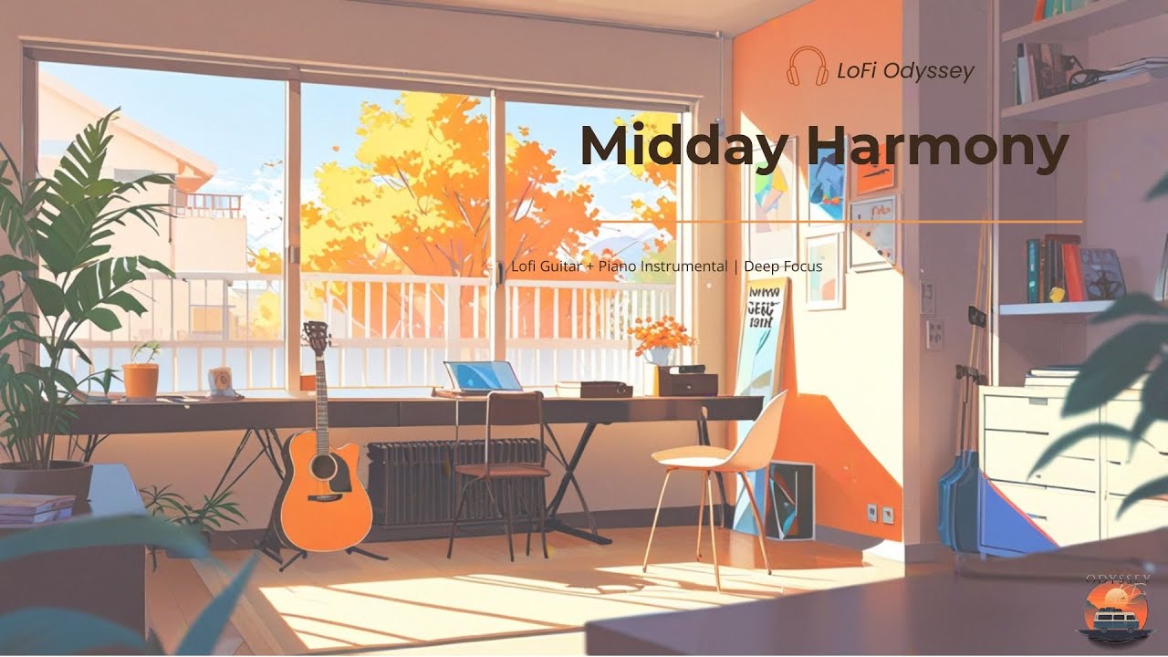 🌿 Midday Harmony | Lofi Guitar + Piano Instrumental | Deep Focus - YouTube