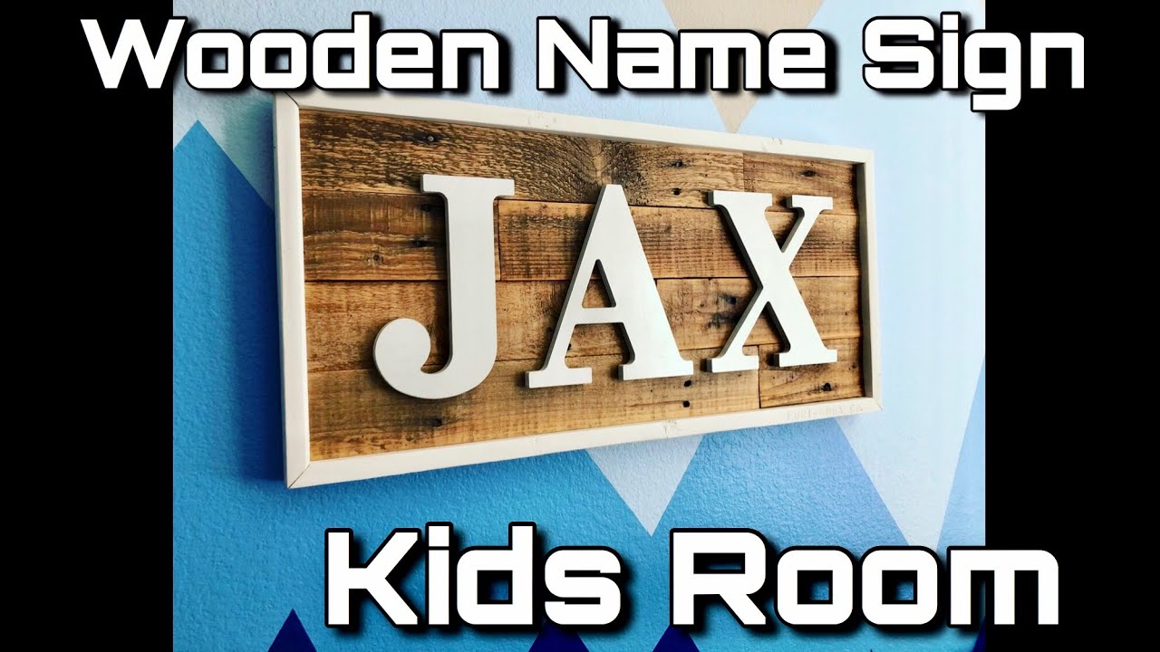 Daily DIY - Wood Name Sign | Kids Name Plate | EASY How To Step BY Step ...