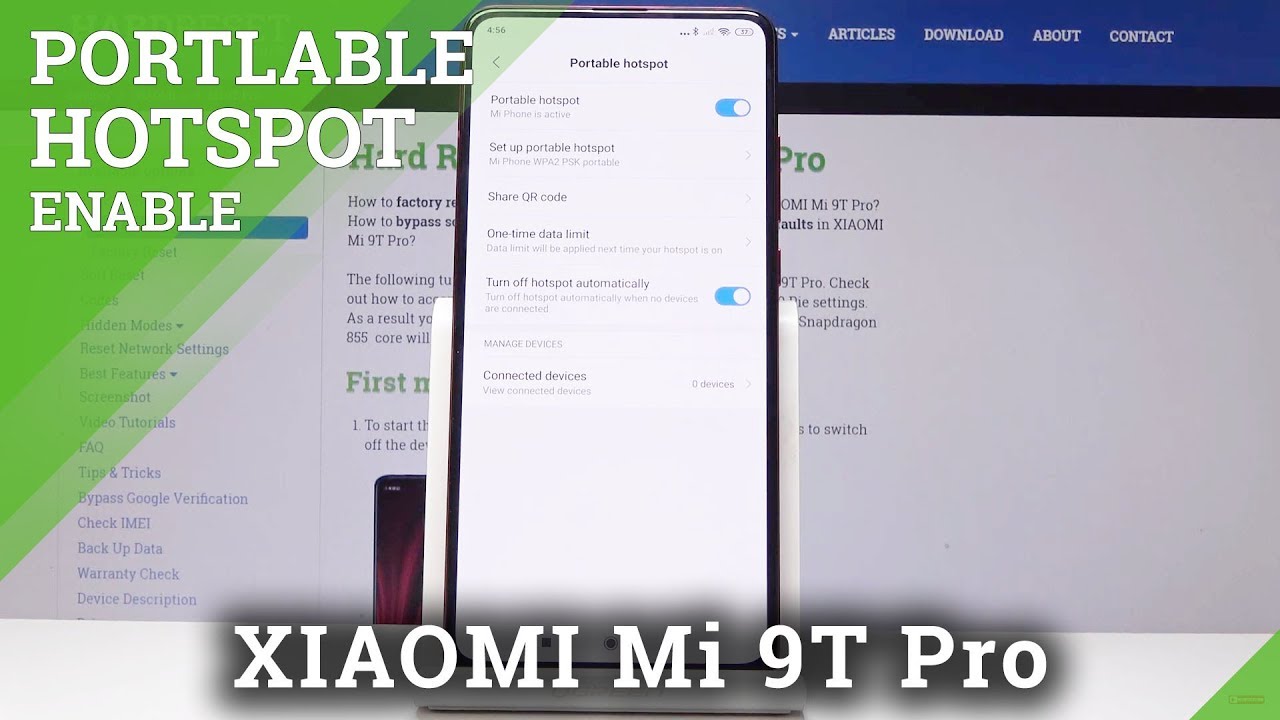 How to Create Wi-Fi Hotspot in Xiaomi Mi 9T Pro - Enable Portable ...