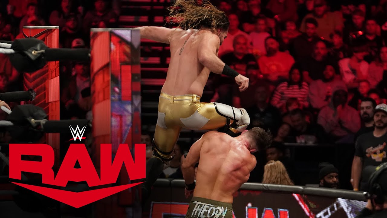 Seth "Freakin" Rollins delivers a devastating knee to Austin Theory ...