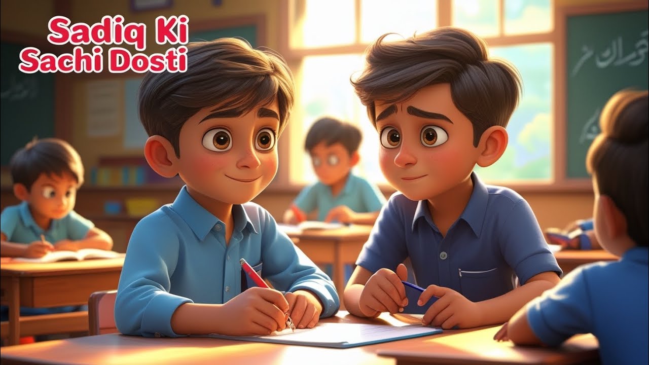 Sadiq Ki Sachi Dosti |New Cartoon Story | By Ibra AI Zone - YouTube