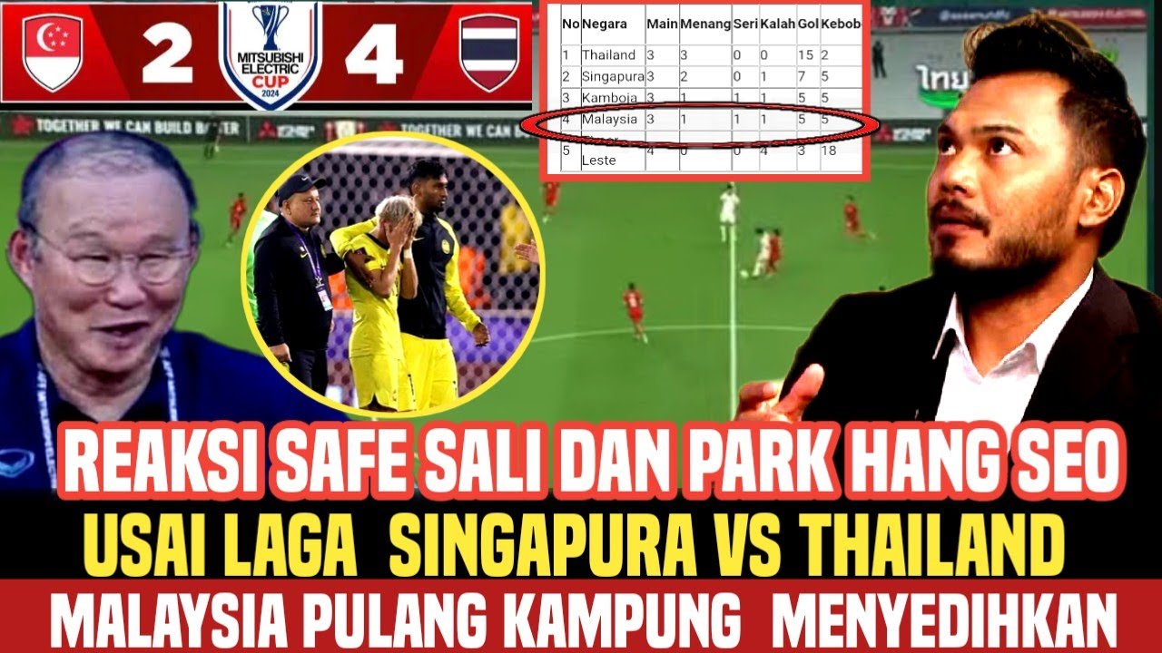 Reaksi Safe Sali dan Fans Harimau Malaya Usai Resmi Tersingkir dari Piala AFF2024 - YouTube
