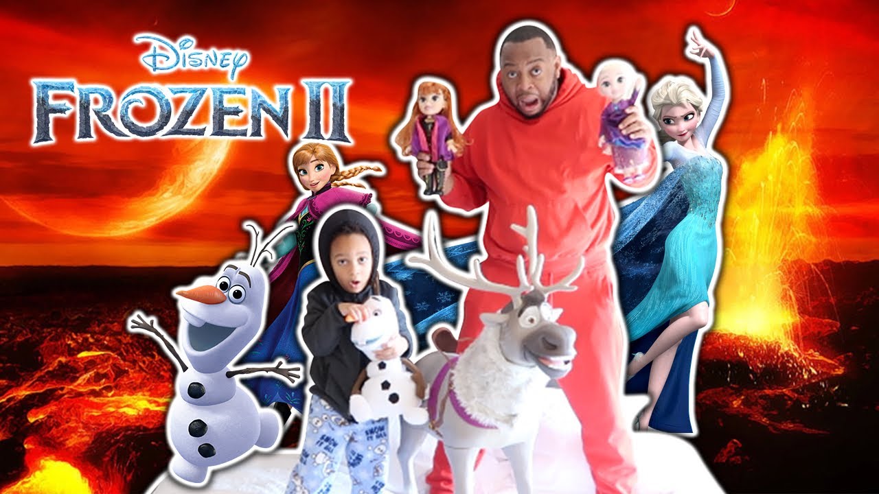 FROZEN 2 FLOOR IS LAVA CHALLENGE WITH ELSA, ANNA, OLAF AND SVEN! - YouTube