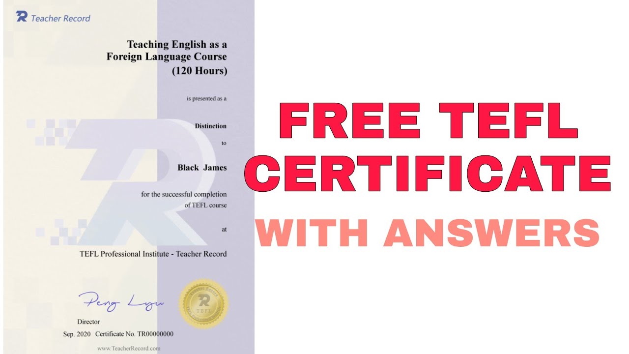 FREE TEFL CERTIFICATE 2021 WITH ANSWER YouTube free-tefl-certificate-2021-with-answer-youtube