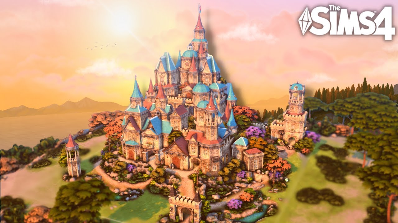 We got a castle kit...so I made a castle lol |The Sims 4 | Speed Build ...