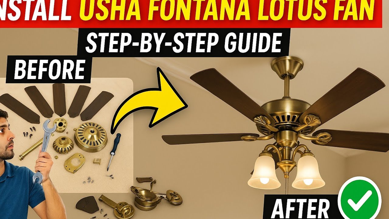 Usha fontana lotus ceiling fan / usha fontana ceiling fan installation ...