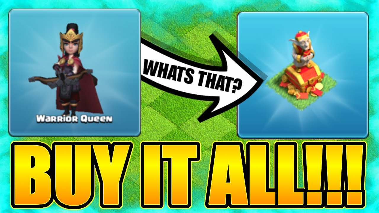 OMG! WE GOT THE NEW WARRIOR QUEEN SKIN IN CLASH OF CLANS! - YouTube