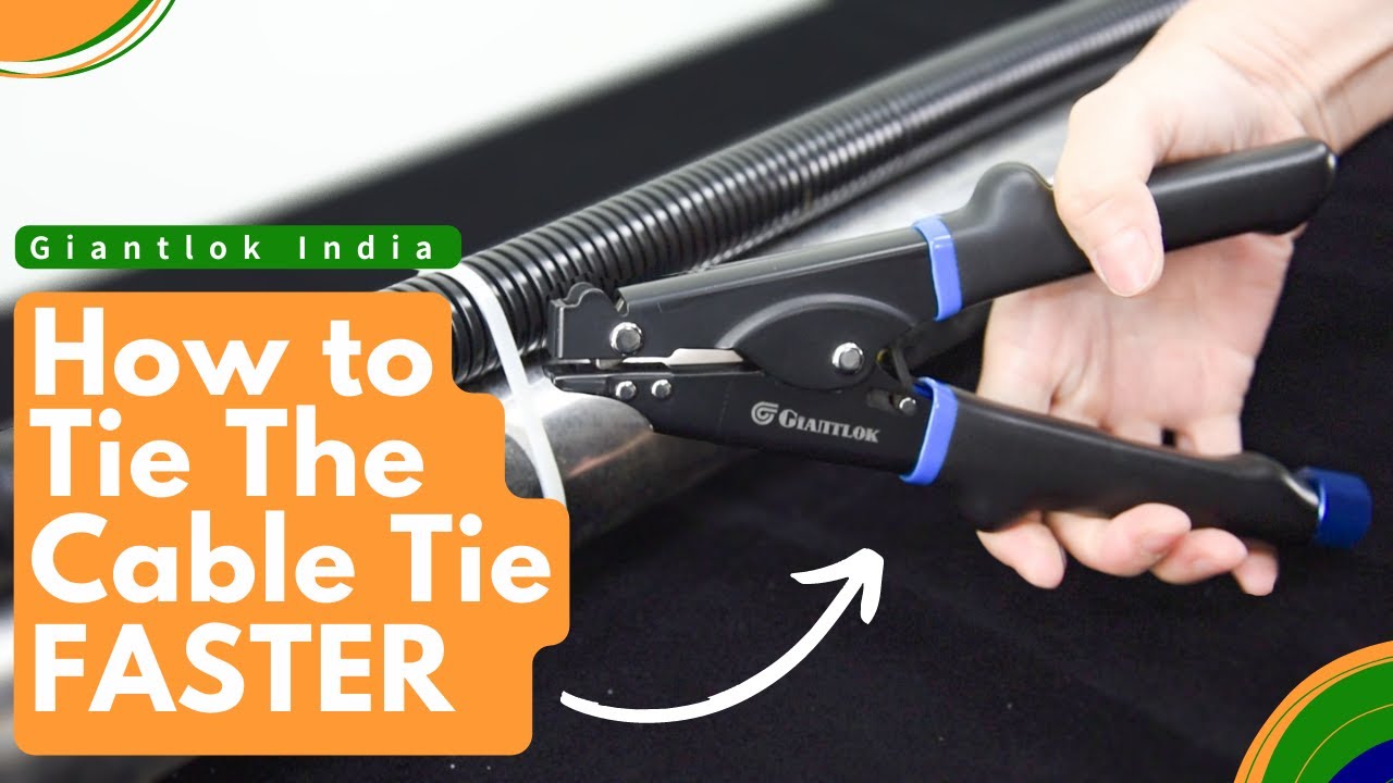 (IN)【Serial Products】How to tie and cut the cable tie faster !? - YouTube