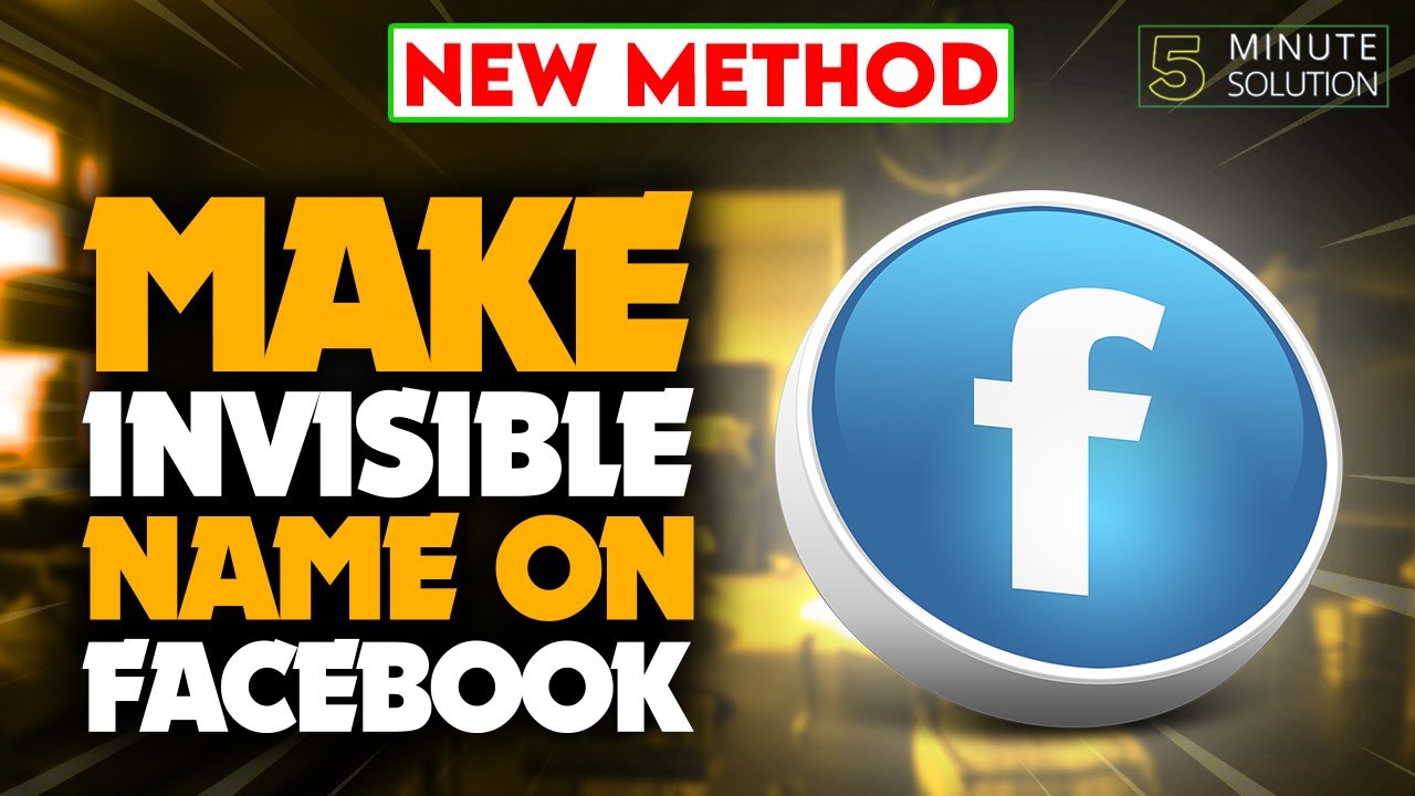 How to Make Invisible Name on Facebook 2024 - YouTube