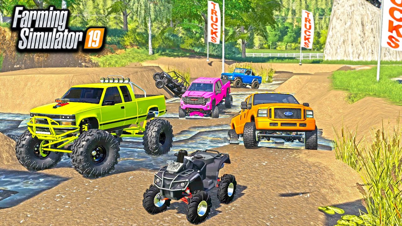 MUDDYING PIT BUILD! & BUYING LIFTED MONSTER TRUCK & CAN-AM ATV ...