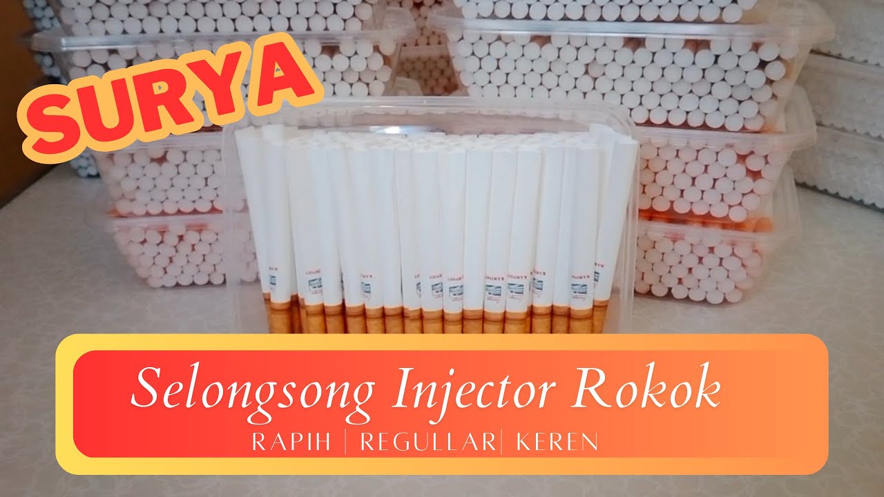 selongsong rokok surya ukuran regular - YouTube