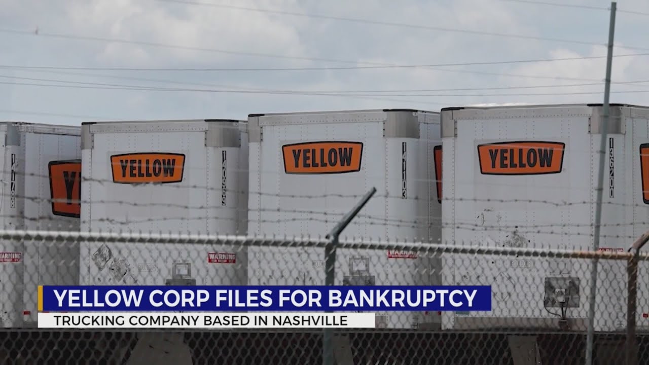 Trucking giant Yellow Corp. declares bankruptcy - YouTube