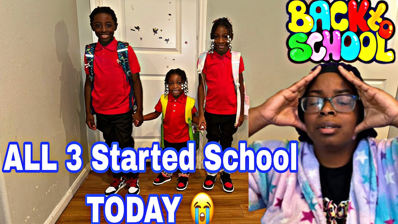 All 3 of My Kids Started School Today 😭 | Back to School Vlog 2025 ...