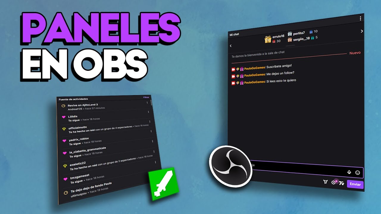 💢Como poner PANALES en OBS - ⚡Poner CHAT en el OBS 2023 ⚡ - YouTube