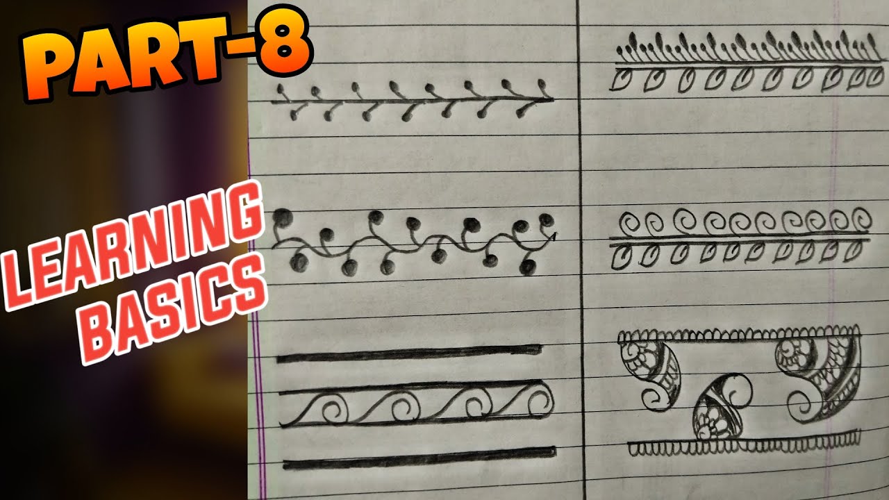 LEARN BASIC LINES OF MEHENDI DESIGN FOR BEGINNERS | PART - 8 - YouTube