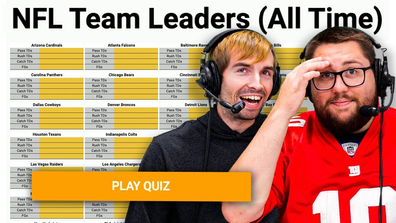 Can we name EVERY NFL team stat leader? (All Time) - YouTube