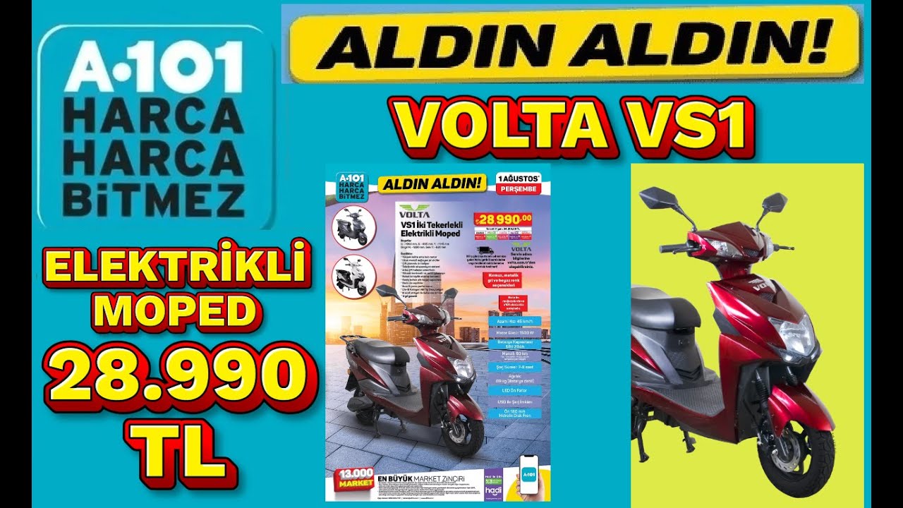 28.990 TL FİYATIYLA VOLTA VS1 ELEKTRİKLİ MOPED 1 AĞUSTOS PERŞEMBE GÜNÜ ...