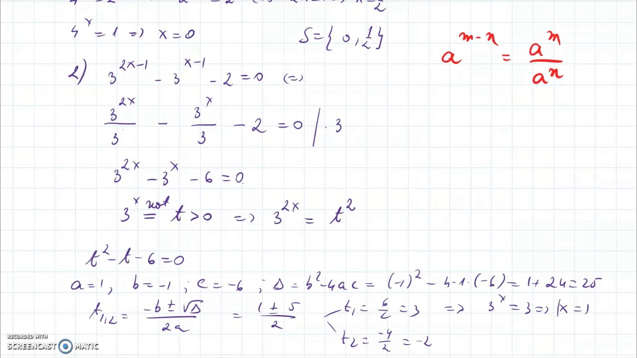 Ecuații exponențiale - YouTube