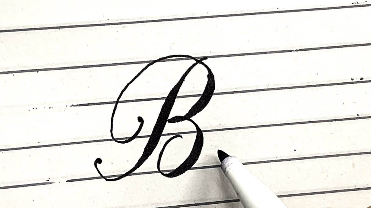 "How to Write Capital 'B' in Cursive Stylish Writing | Easy & Elegant ...