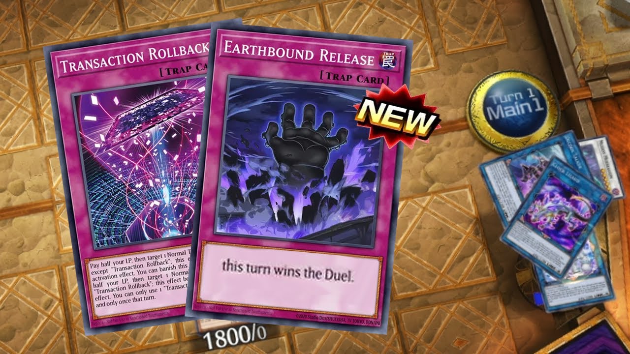 NEW EARTHBOUND TRAP is the prime target for TRANSACTION ROLLBACK in Yugioh Master Duel - YouTube
