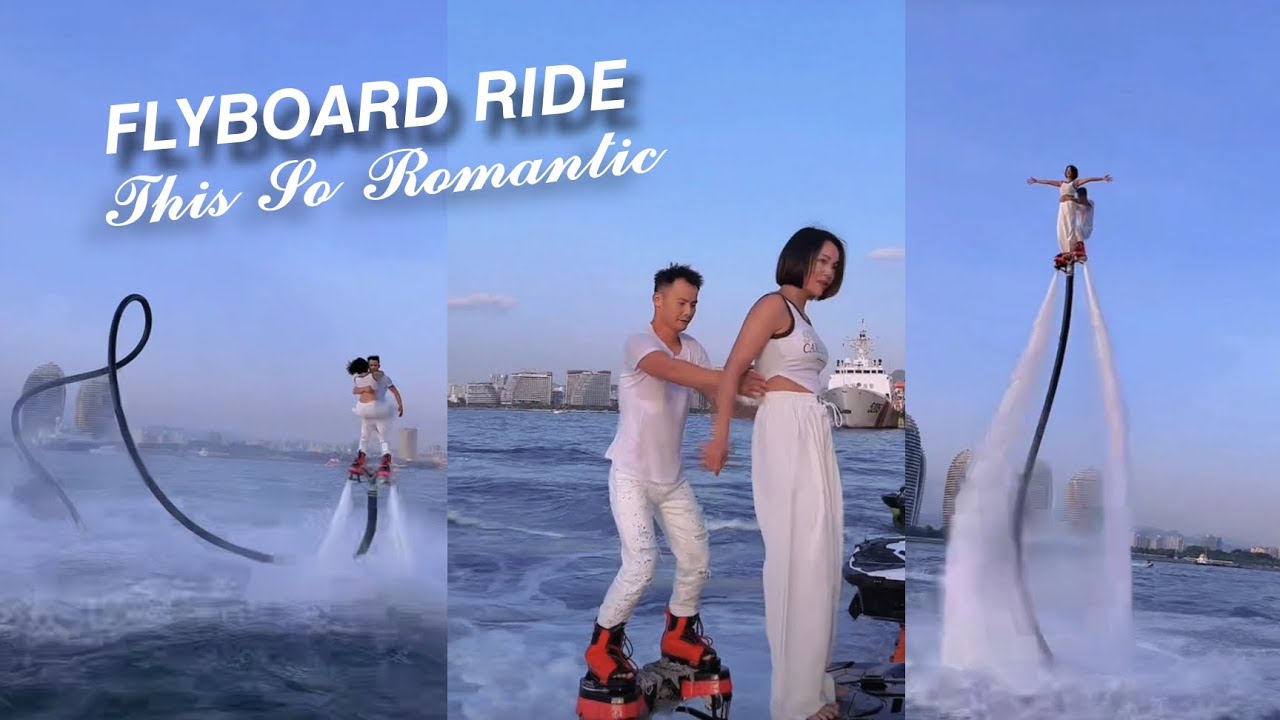 Flyboard Ride At Beach 😎🥰 This Girl Enjoying it From Beginning - YouTube