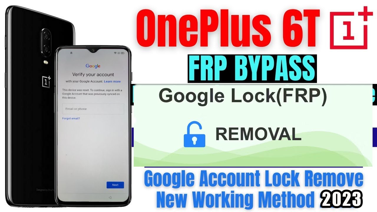 OnePlus 6T Remove FRP Lock Google bypass Unlock TUTORIAL 11/2023 ...