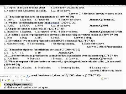 PSC, Nepal Police ASI 2074-07-30, Computer Operator #Quiz #computeroperator # ...