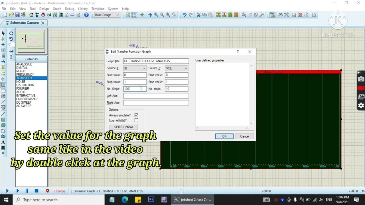 Ce input output characteristic using transfer function proteus - YouTube