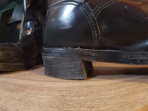 Chippewa Police Boots I got off from a Motor Cop CLOSE UP