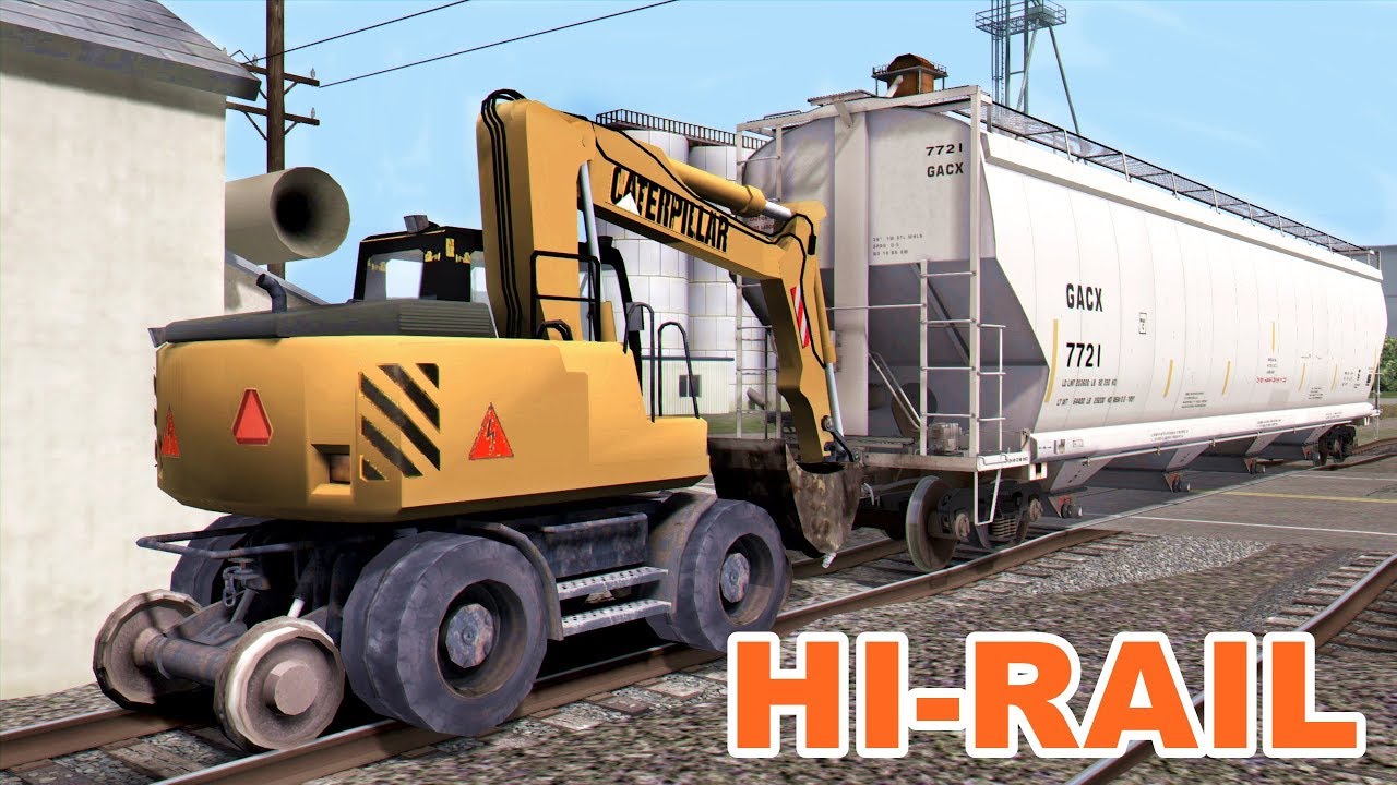 Hi-Rail Backhoe - CATERPILLAR HI RAIL🚷 - YouTube