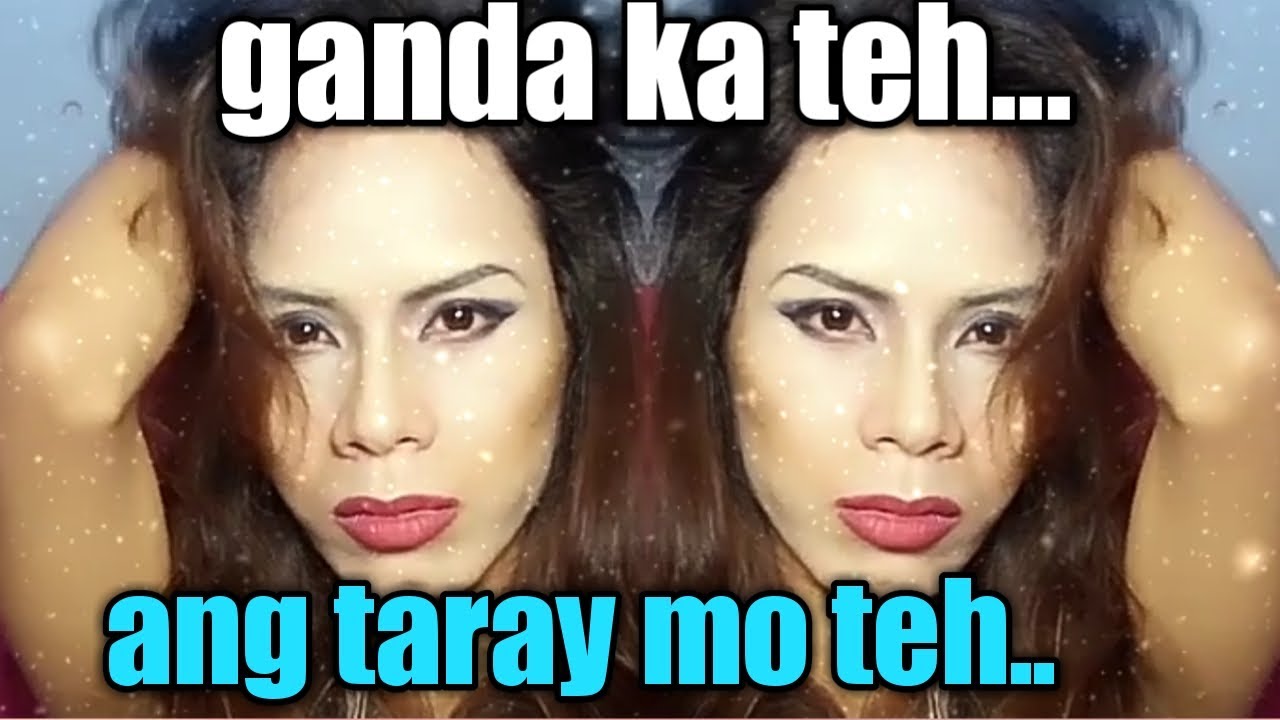 Black eye Shadow and red lipstick | mataray look | ganda ka - YouTube