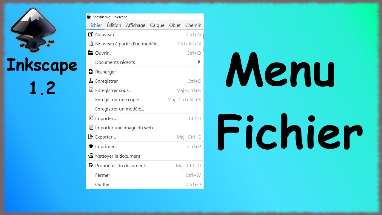 Inkscape - 37 - Menu Fichier - - YouTube