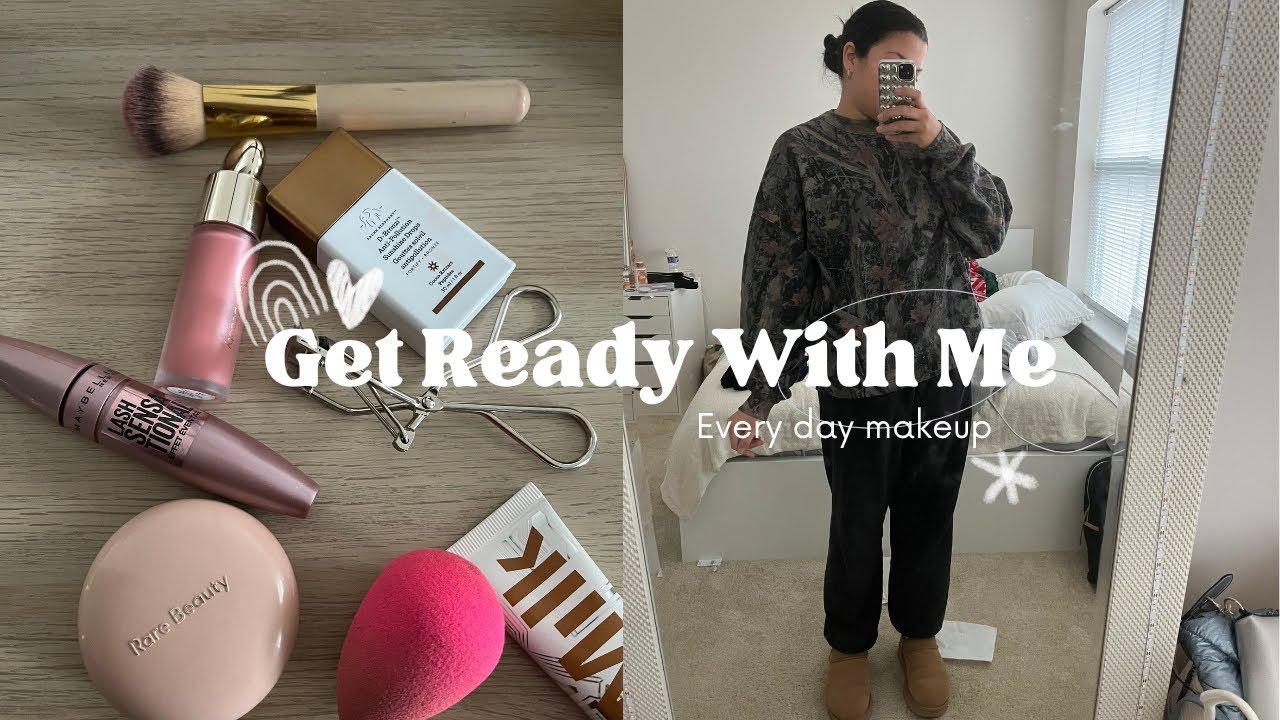 get ready with me - everyday makeup look with new trendy products - YouTube