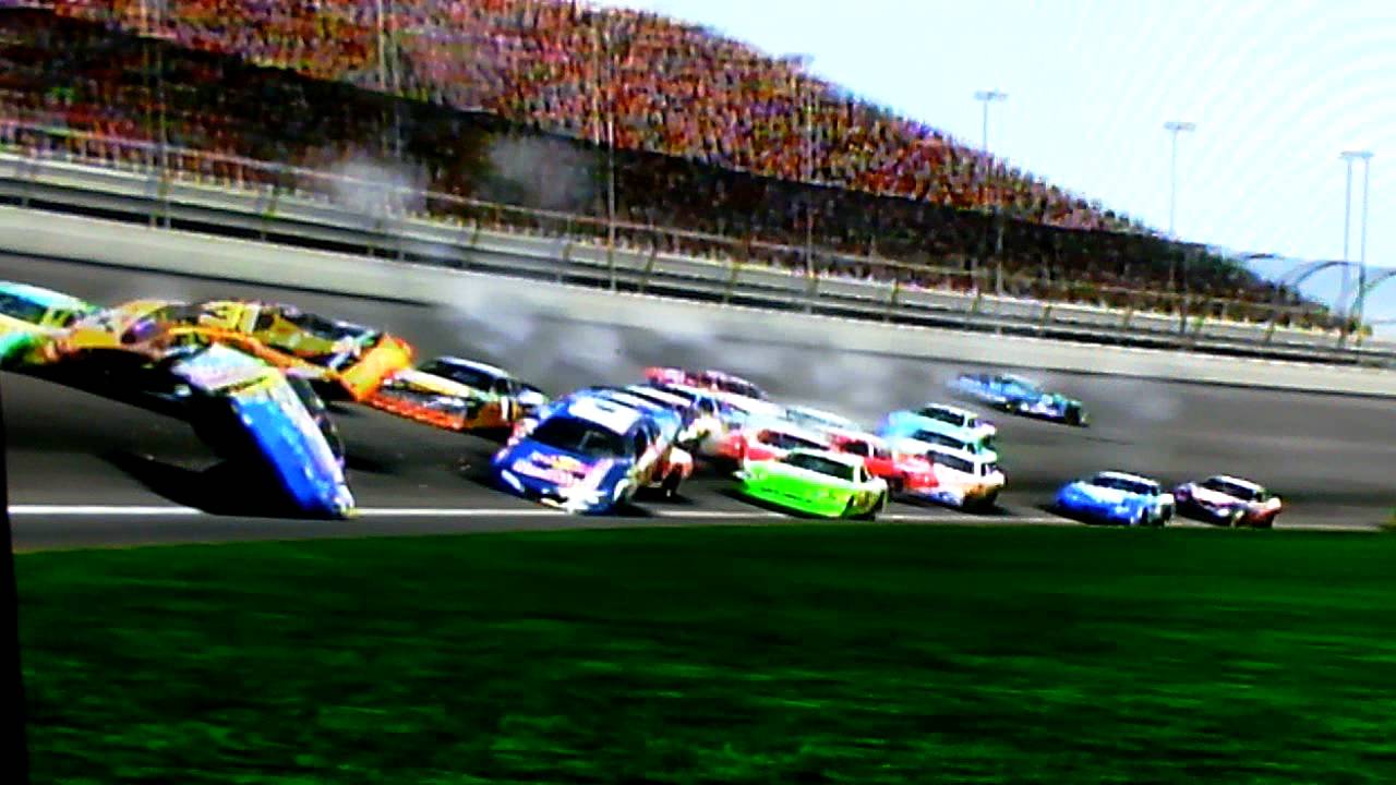 NASCAR 08 MICHIGAN BIG ONE - YouTube