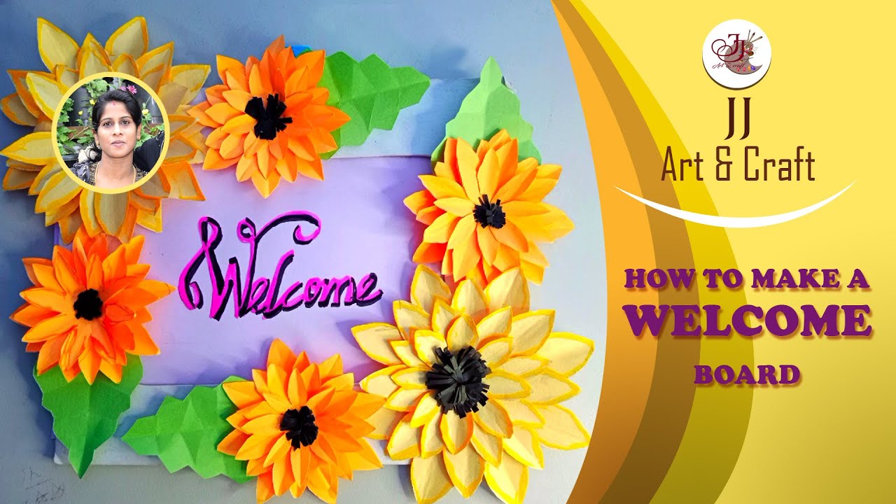 How To Make A Welcome Board Paper Crafts YouTube How To Make A Welcome Board Paper Crafts YouTube