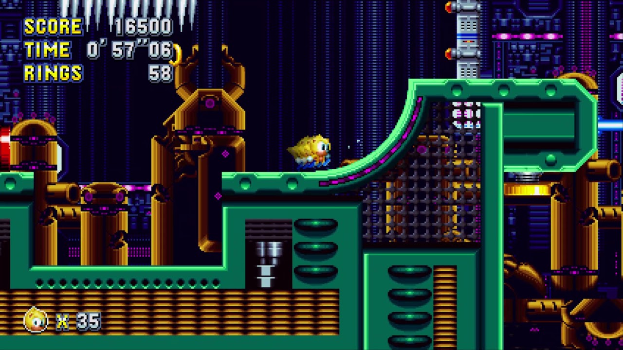 Sonic Mania Plus: Metallic Madness Zone Act 2 (Super Ray) [1080 HD ...