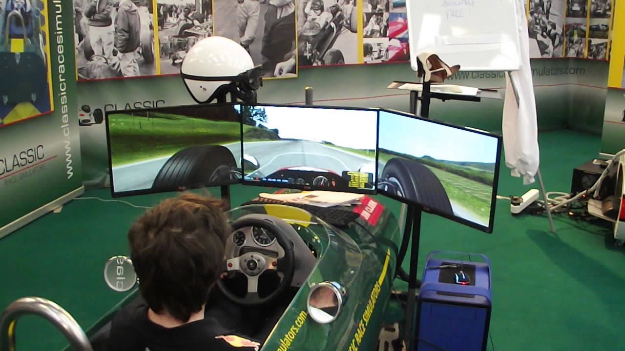 Classic Race Simulators - Hot Lap at Race Retro 2014 - YouTube