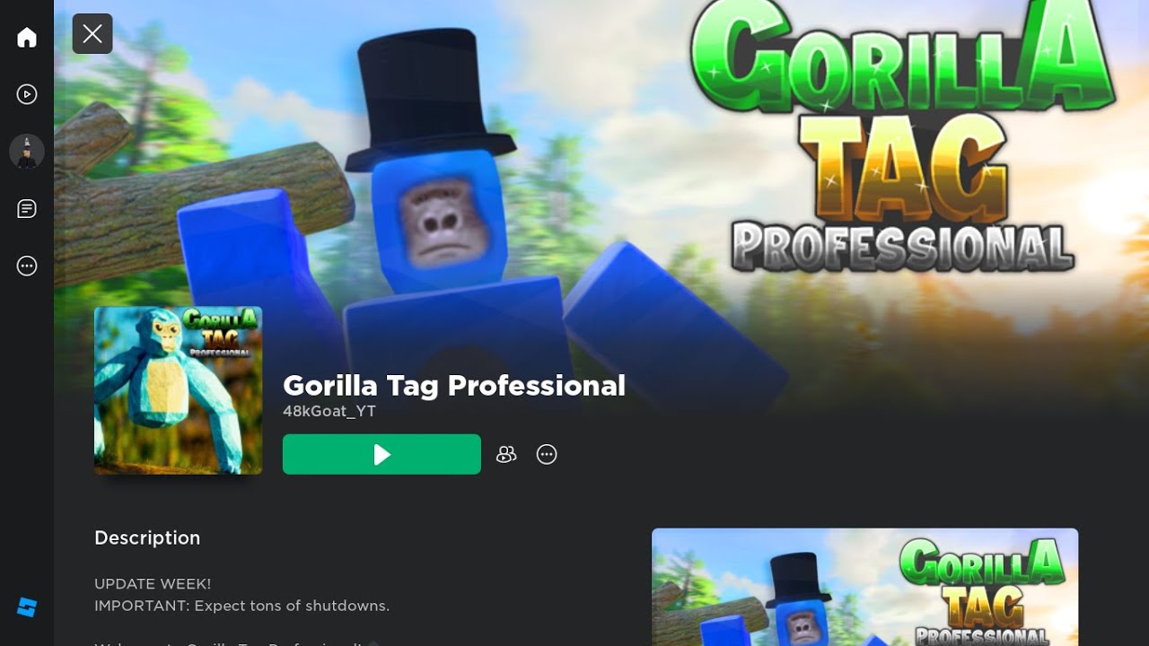 playing Gorilla Tag Professional - YouTube