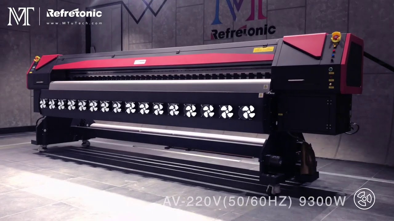 Plotter Impresión Solvente MT-KN3308CI - YouTube