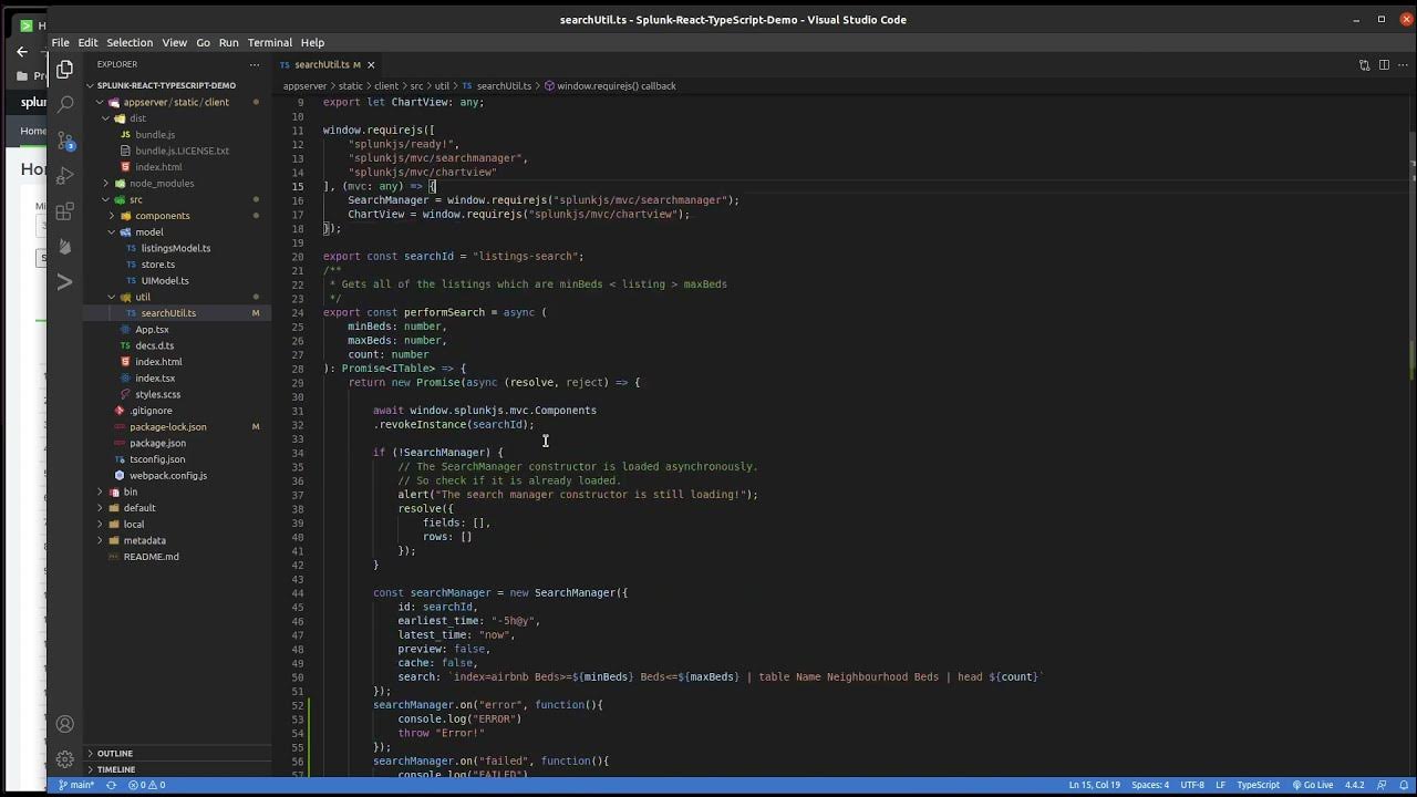 React app built with TypeScript running in Splunk Enterprise. - YouTube