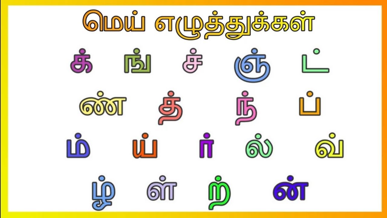 Mei Ezhuthukkal Learn Tamil In English (Tamil Consonants 18, 45% OFF