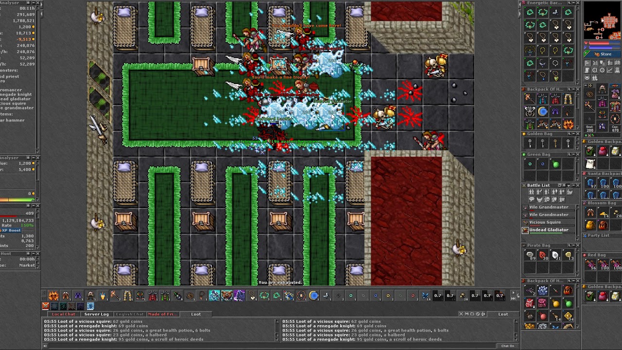 Tibia Exp/H tests. Edron Hero cave. - YouTube