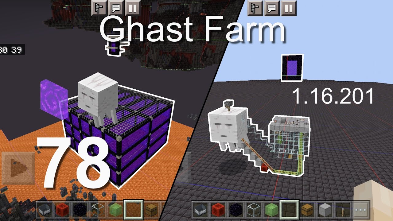 Minecraft Bedrock Tutorials(78) - How to build a Ghast Farm (1.16.201 ...