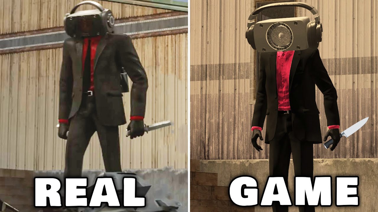 Skibidi toilets battles REAL VS GAME (Armed Camera Van, Grey Claw, POV ...