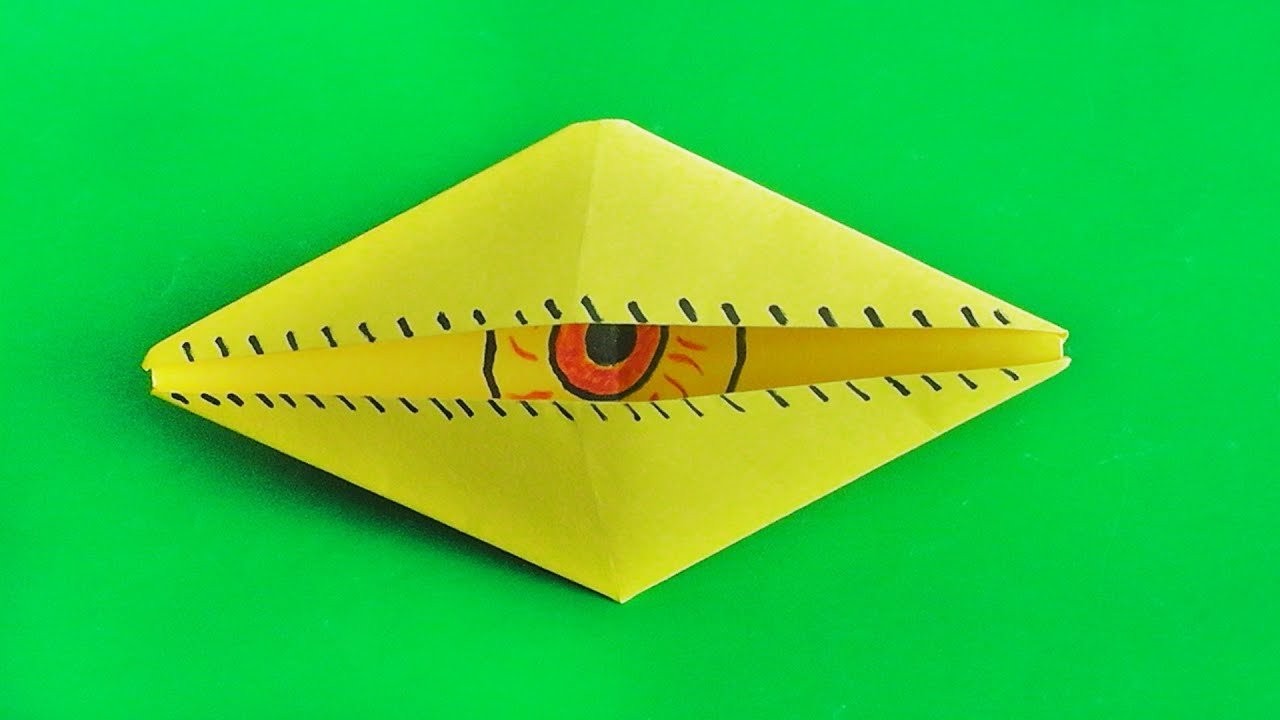 Оригами глаз циклопа который умеет моргать Origami cyclops eye that can ...