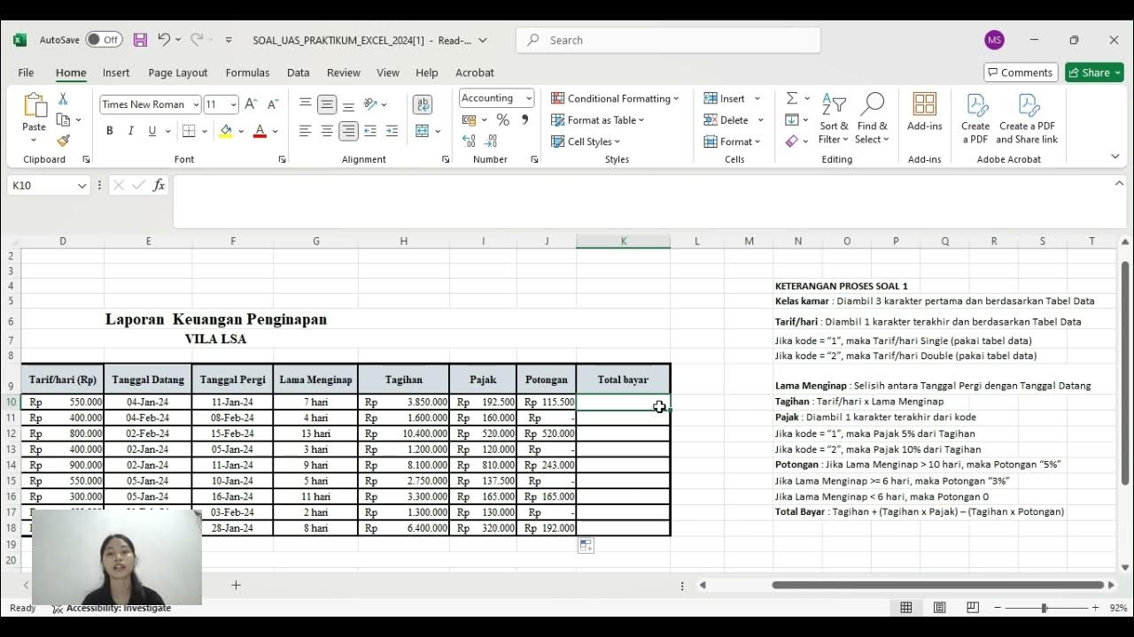 Tutorial Pengerjaan UAS Praktikum Sistem Informasi Excel - 3C - YouTube