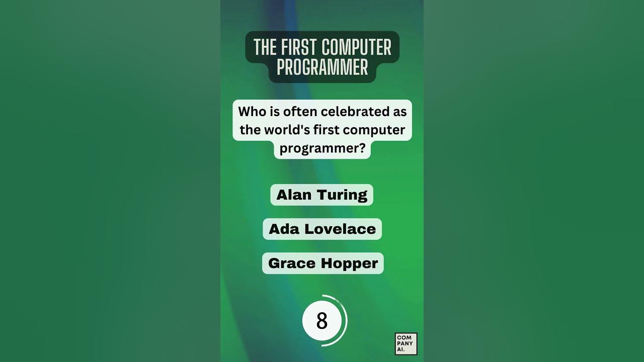 Who Is Often Celebrated As The Worlds First Computer Programmer Youtube