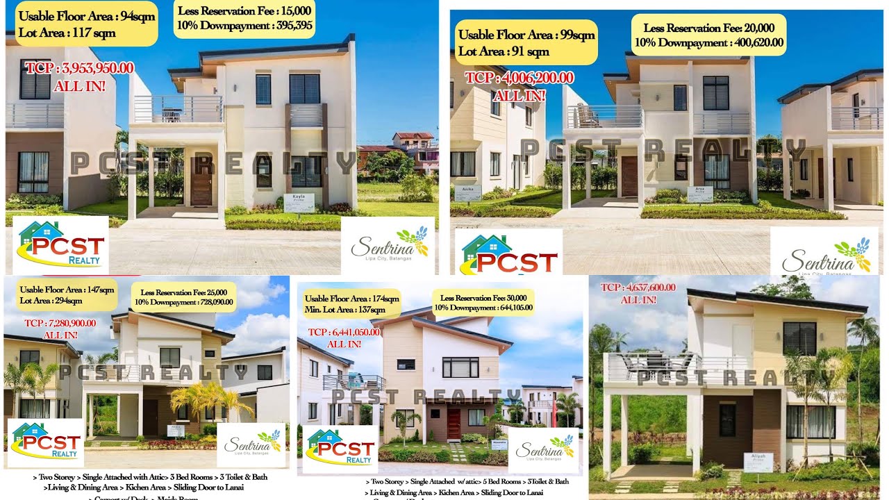 All Model Houses of Sentrina Lipa by PCST Realty - YouTube